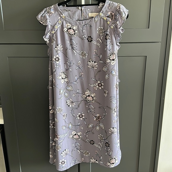 LOFT | Dresses | Nwt Loft Floral Ruffle Sleeve Shift Dress | Poshmark